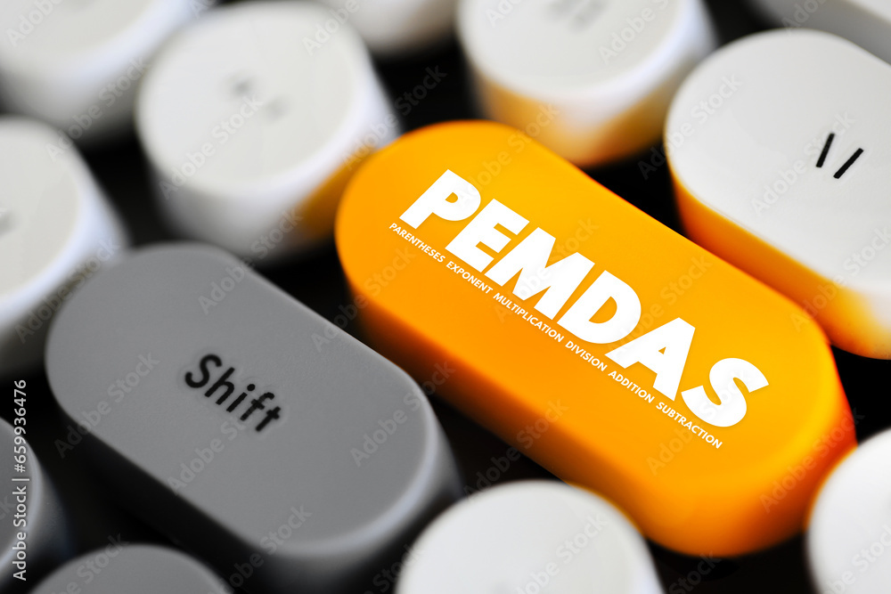Pemdas The Order Of Operations For Mathematical Expressions Involving
