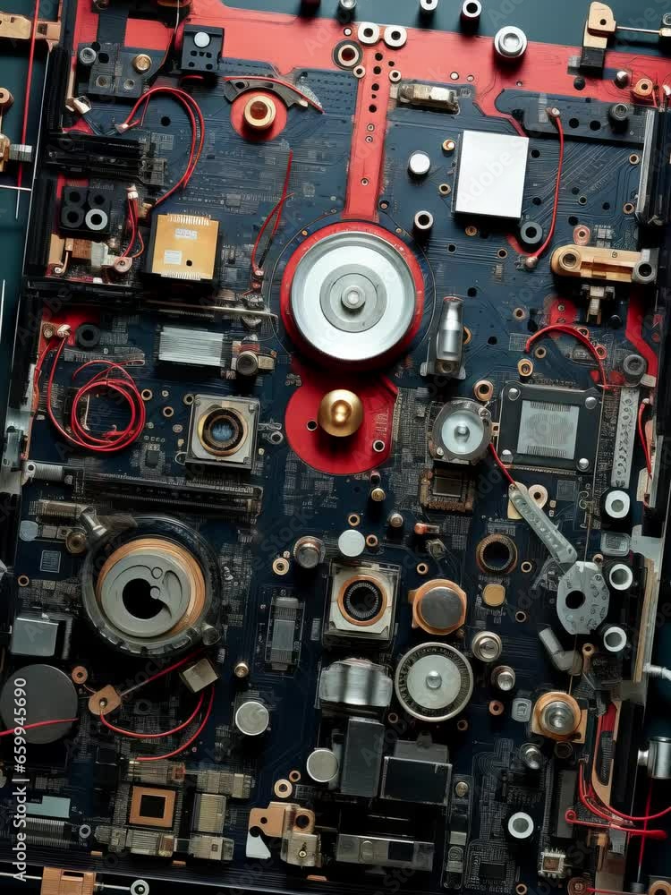 Vidéo Stock Technology background of the abstract computer motherboard ...