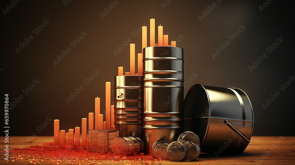 Rising Oil cost and gas prices surging costs of the energy market as an ...