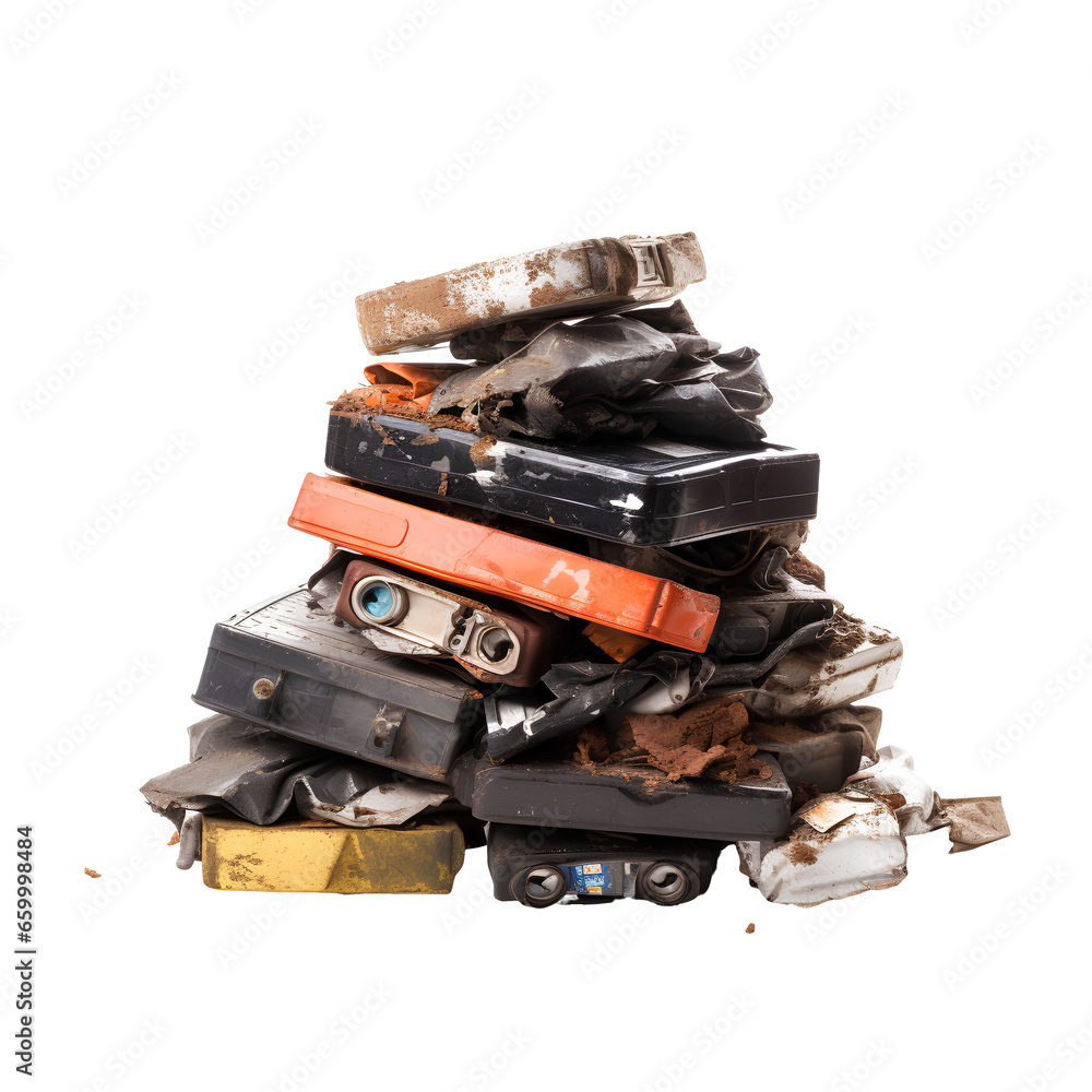 Piles of electric car battery waste waiting to be recycled on ...