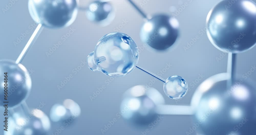 Hydrogen sulfide, rotating 3D model of chalcogen-hydride gas, seamless ...