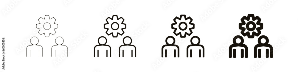 réglages Teambuilding entreprise travail pictogramme icône et symbole ...