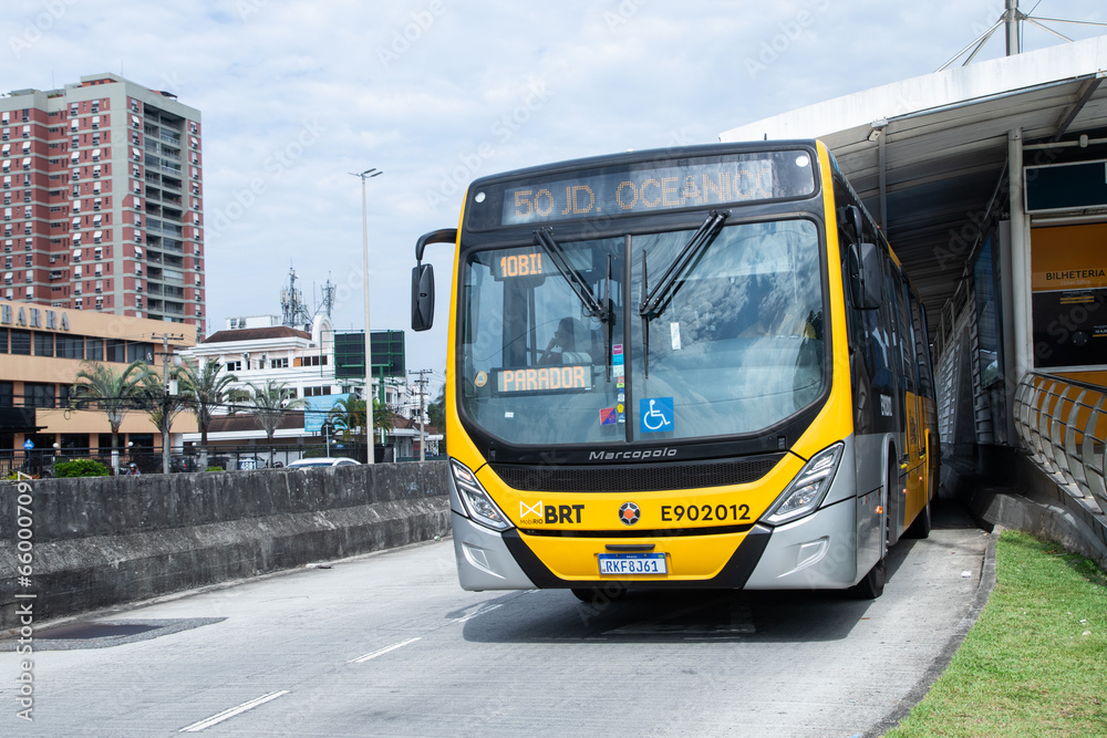 BRT(Bus Rapid Transit) in the Barra Shopping Station Stock Photo ...