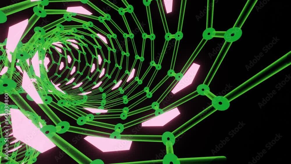 seamless VJ loop 3d animation geometric magenta and green patterns for ...