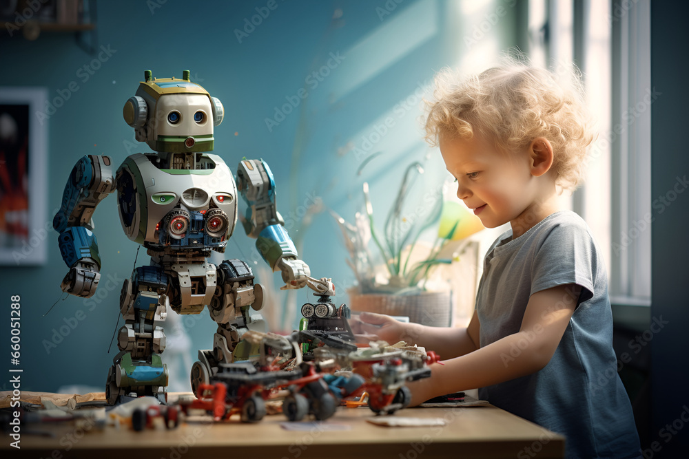 A child creates robots. Scientific engineering, interest and ...