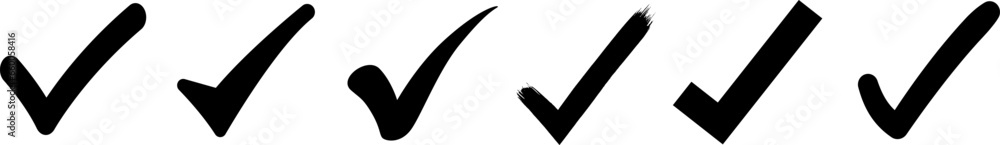 Check mark icons set. Check marks symbol collection. Vector ...