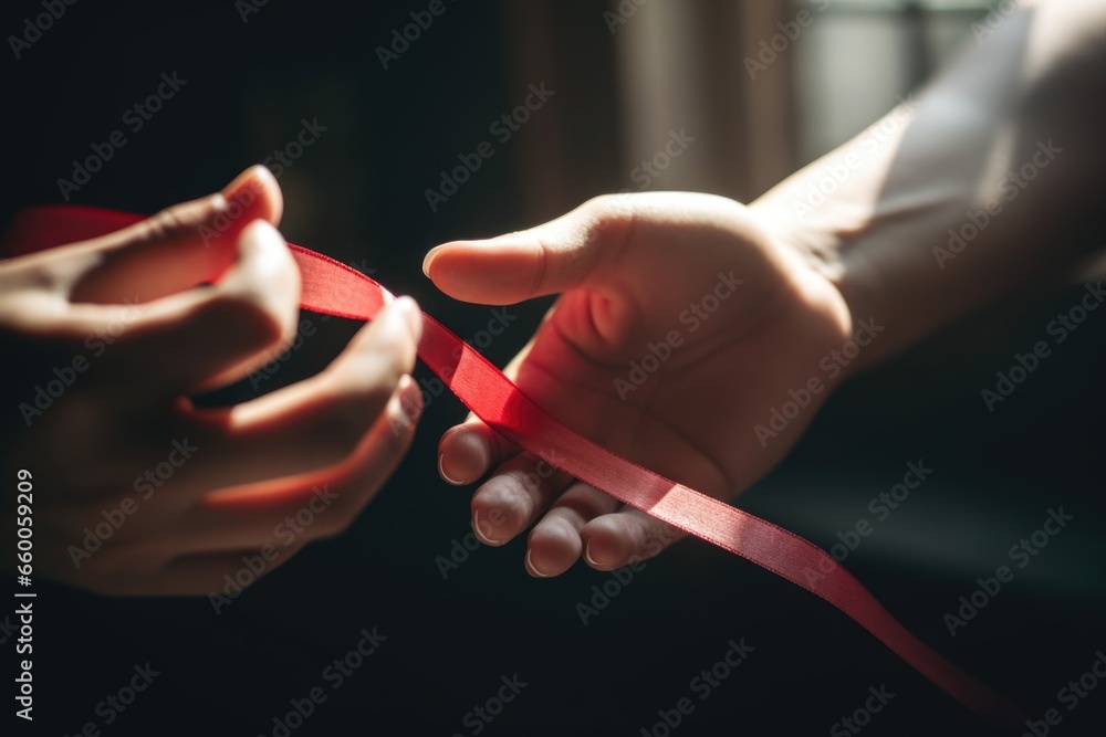 An impactful photo of a person's hand reaching out to another, with red ...