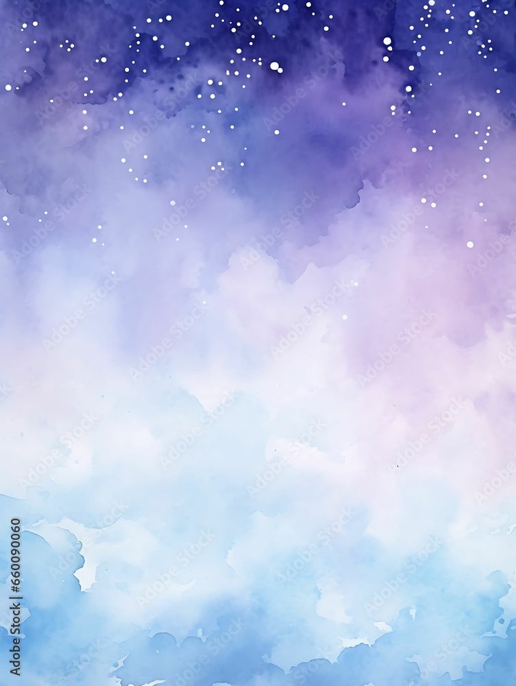 Magical winter abstract blue purple artistic watercolor background ...
