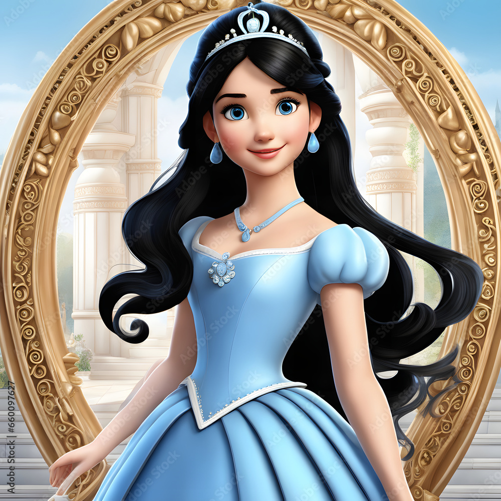 Cinderella's Charms: A Full-Body 3D Image of the Iconic Princess in ...