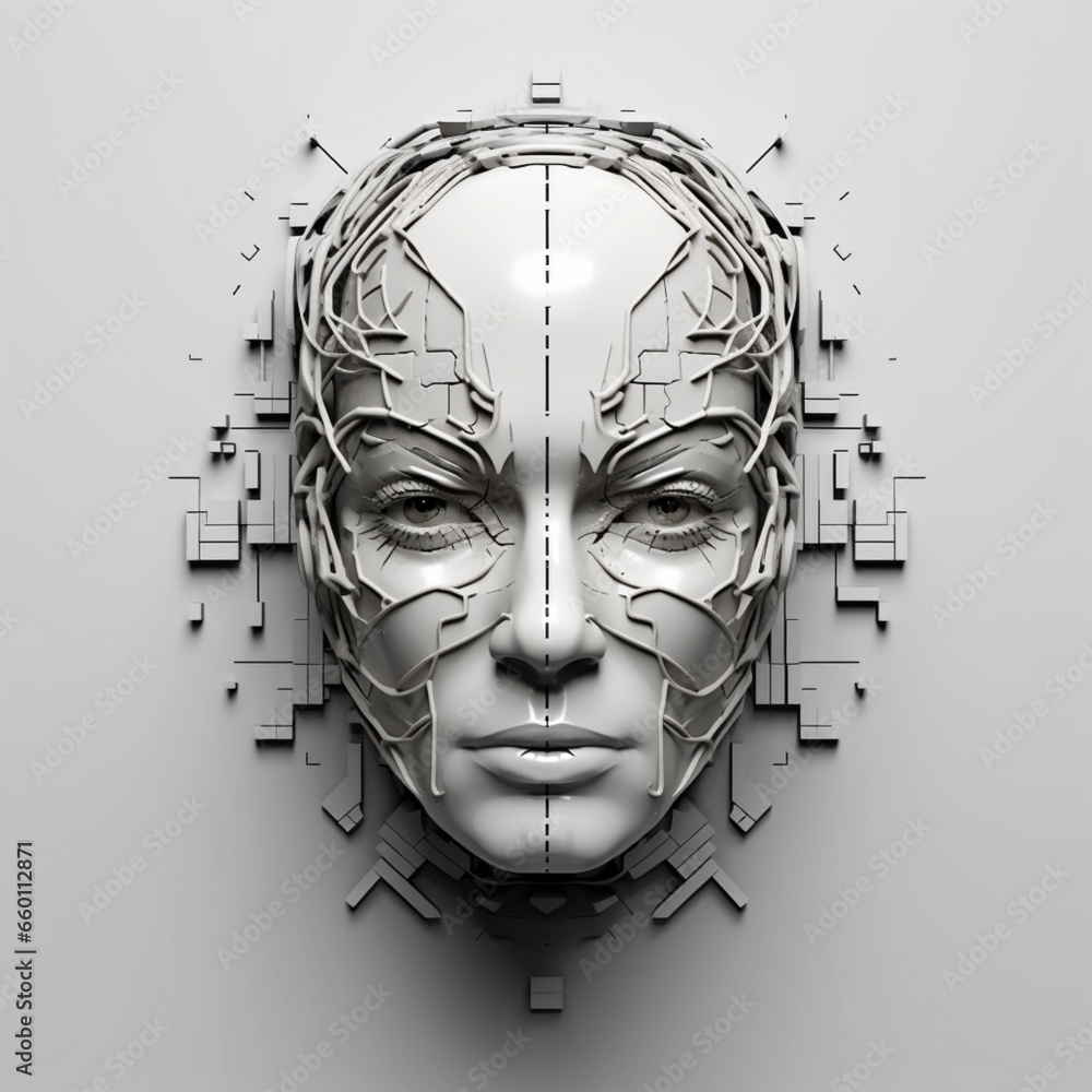 Logo face head avatar fawkes white mask illustration picture AI ...