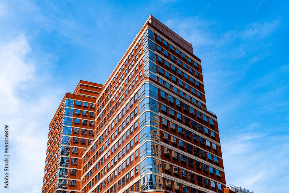 skyscraper with facade. modern city building. skyscraper in metropolis ...