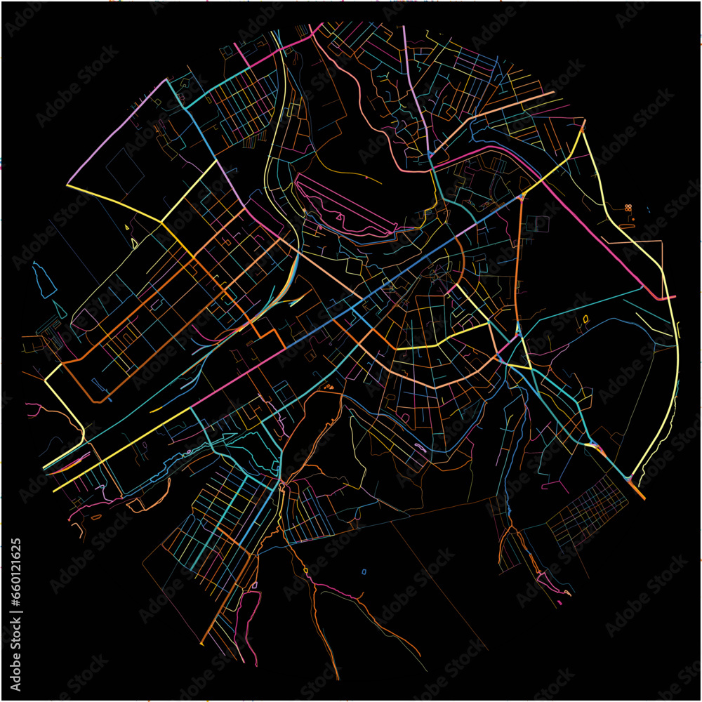 Colorful Map of Balti, Bălți municipality with all major and minor ...