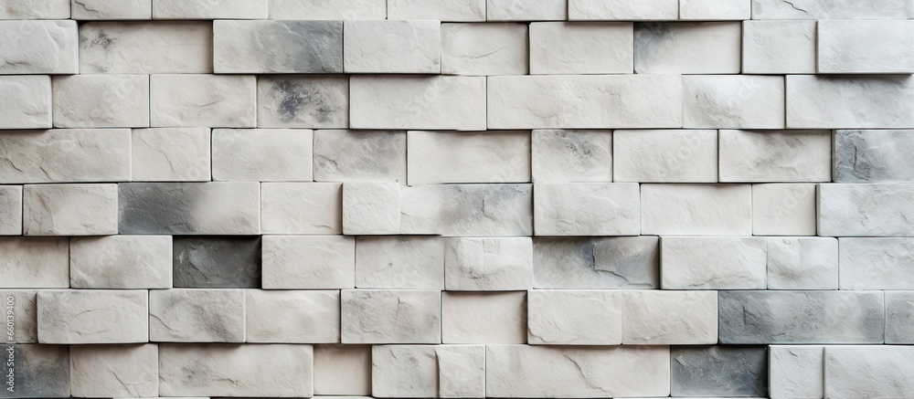 Contemporary tile backdrop featuring square outlines mimicking a stone ...