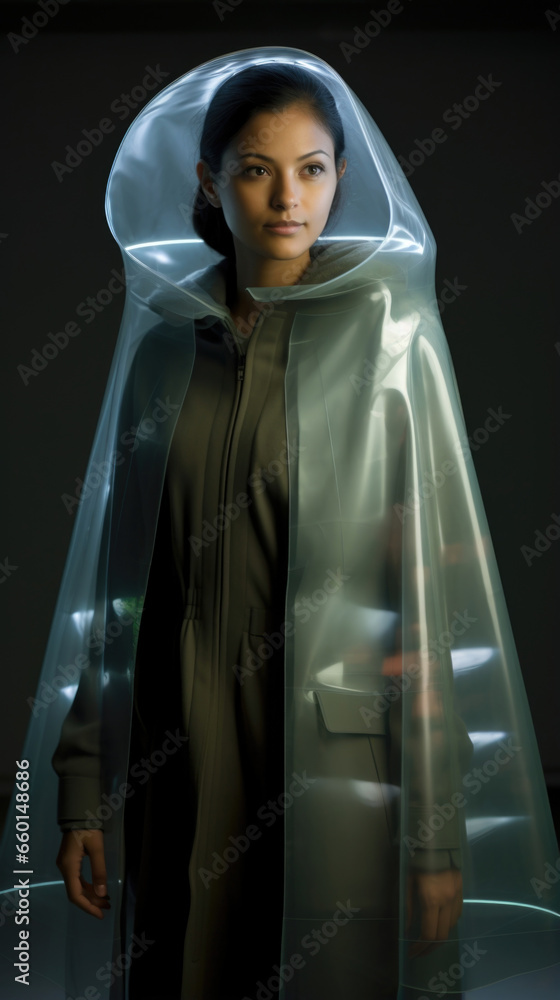 Futuristic Invisibility Cloak featuring advanced holographic and laser ...