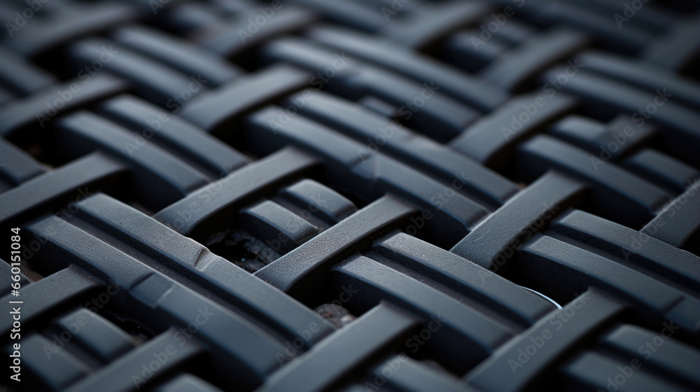 Texture of a gridlike rubber, with interlocking squares or rectangles ...