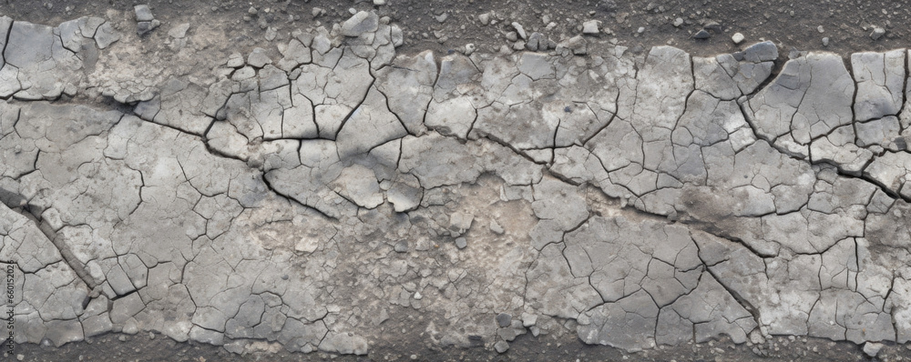 Texture of an aged asphalt road, with cracks and small potholes tered ...