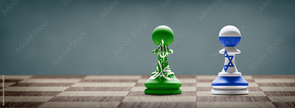 Hamas and Israel conflict. 3D illustration. Stock Photo | Adobe Stock