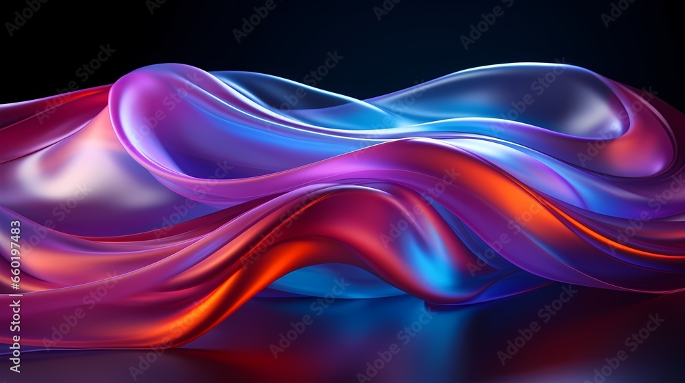 Abstract light waves created by refracting light through prismatic ...