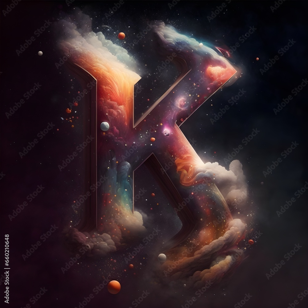 the letter K with the letter S transposed over the top hyper realistic ...