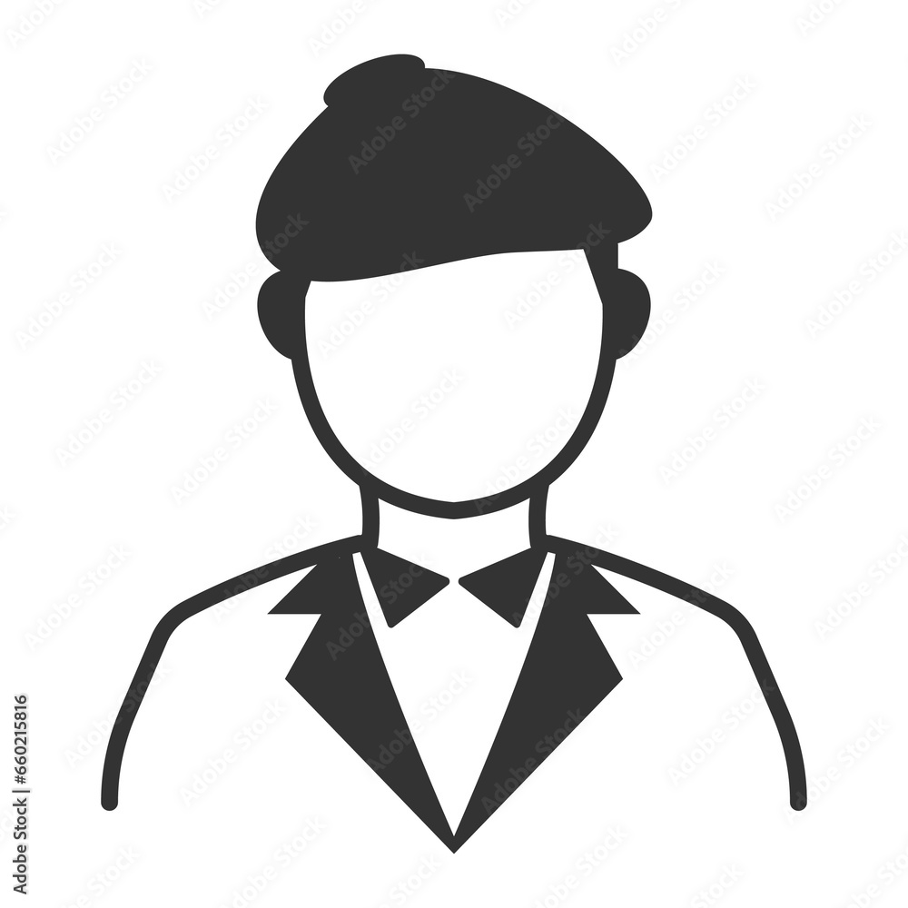 Vector illustration of Film Director icon in dark color and transparent ...