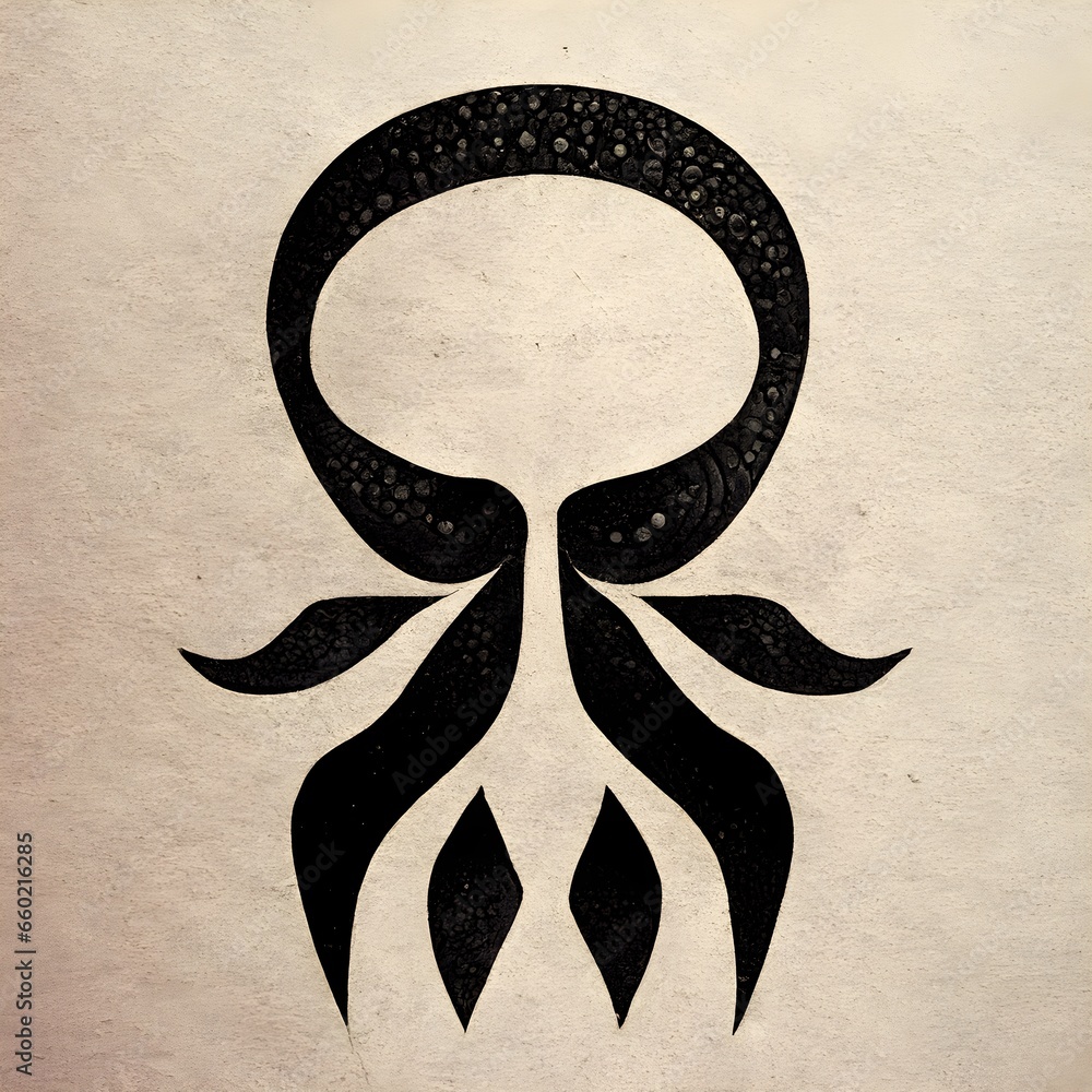 Roman god heroic logo 2d alchemical illustration minimal texture Stock ...