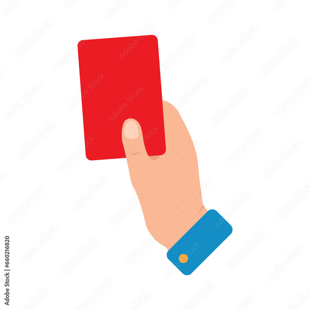 Vector illustration of red card. Colored vector for website design ...