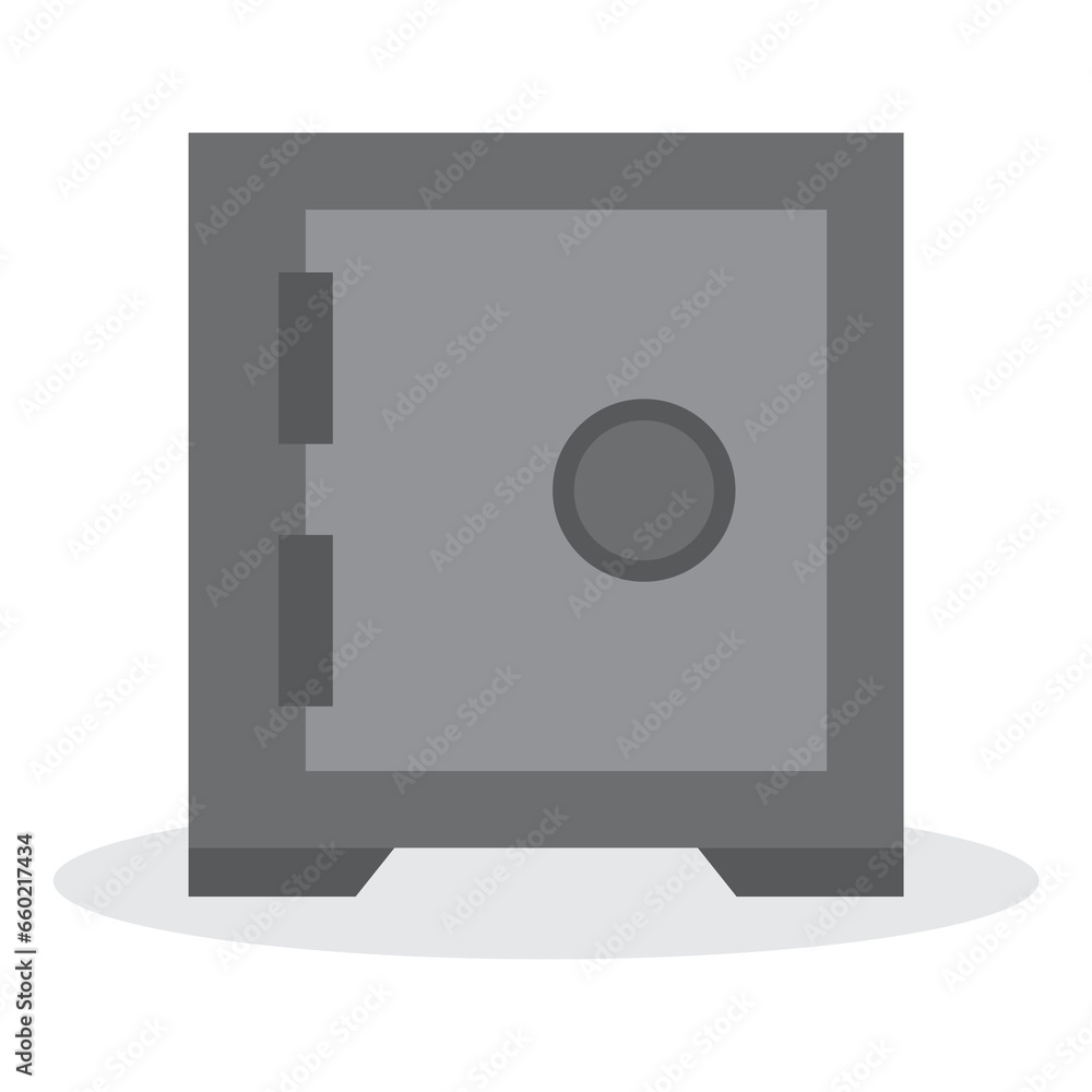 Vector illustration of safe. Colored vector for website design. Simple ...