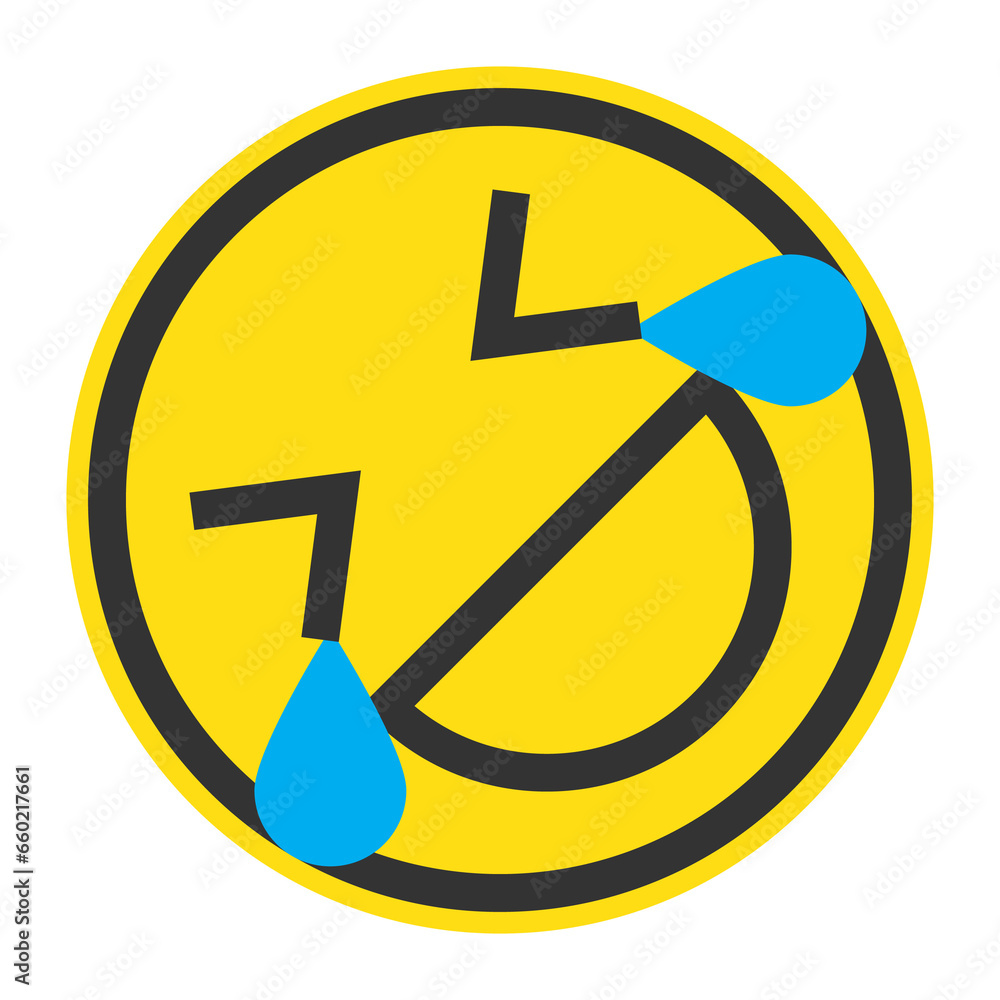 Vector illustration of laugh out loud emoticons. Colored icons for ...
