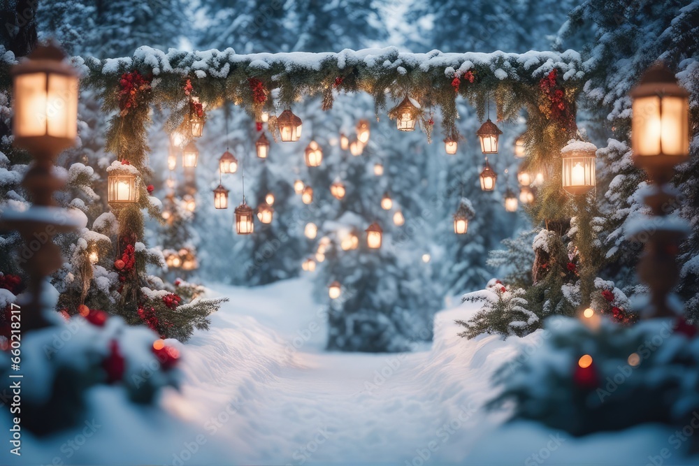 Christmas wedding backdrop photography background winter ceremony ...