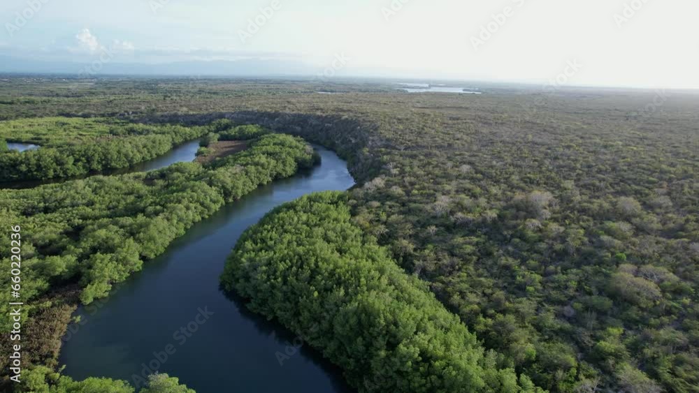 Dajabon River (Massacre River) During Summer In International Border ...