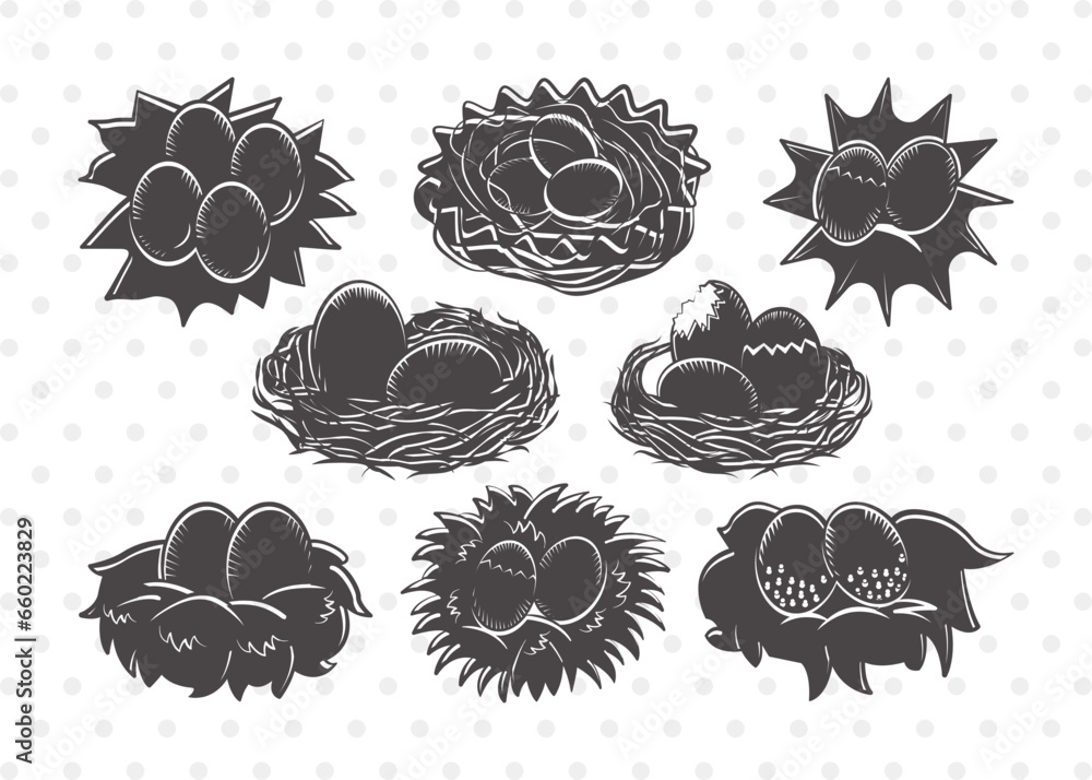 Eggs Nest SVG | Egg Svg | Nest Svg | Birds Eggs Svg | Eggs Bird Svg ...