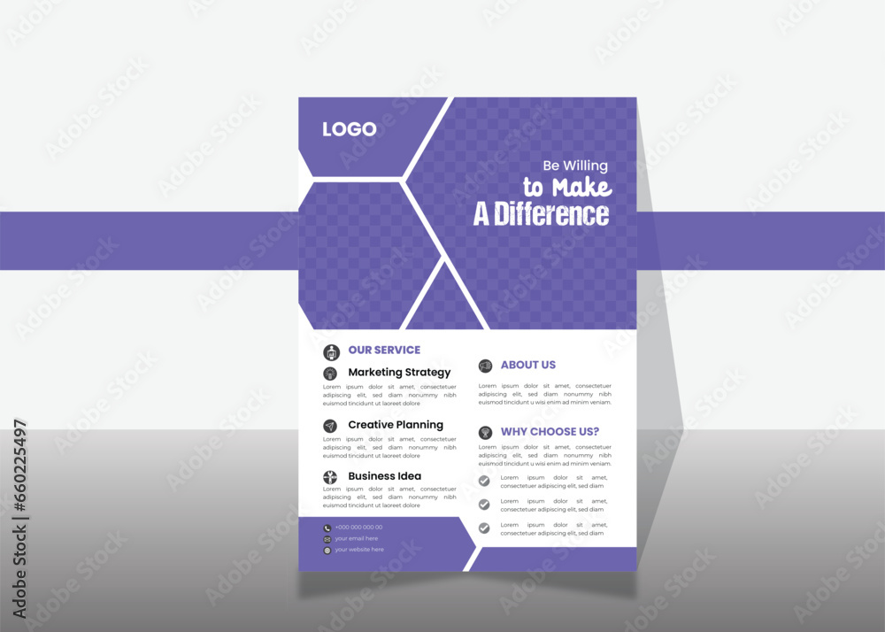 vector flyer design with white background. difference flyer design ...