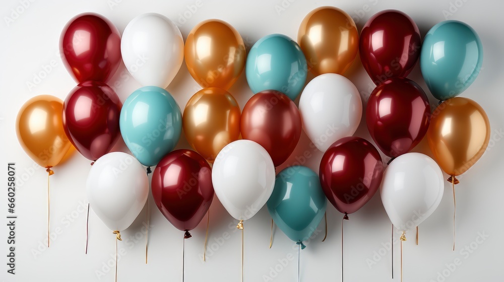 Colorful birthday balloons on white background ,Desktop Wallpaper ...