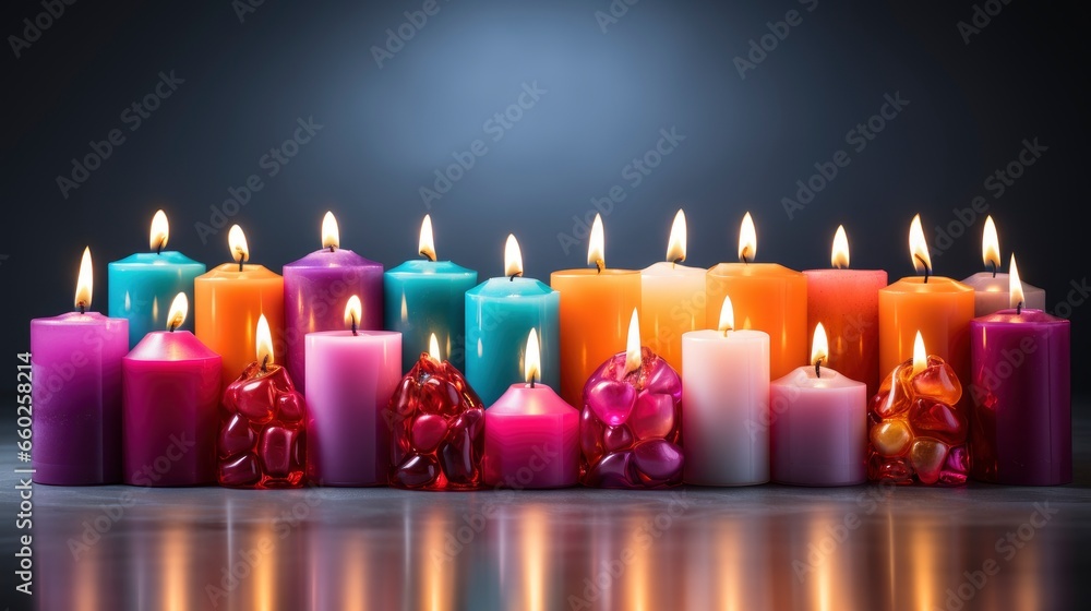 Colorful Candlelight service on white background ,Desktop Wallpaper ...