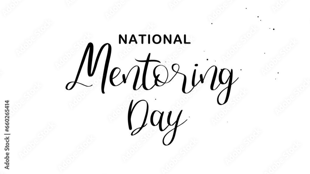 National Mentoring Day Text Animation. Great for Mentoring Day ...