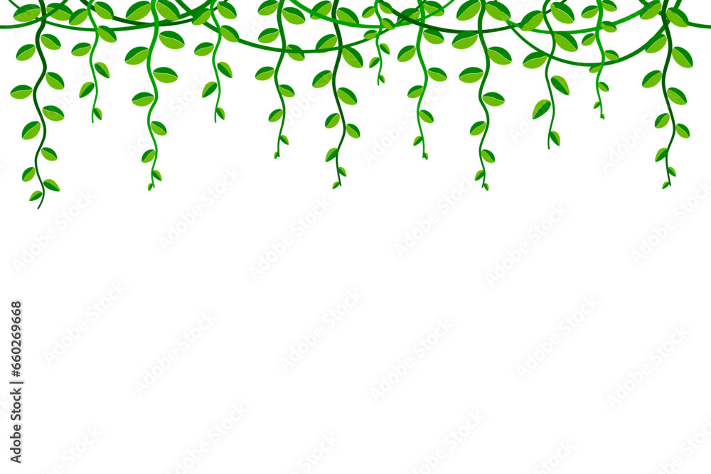 Poster vine with leaves border frame seamless background – Wall Art ...
