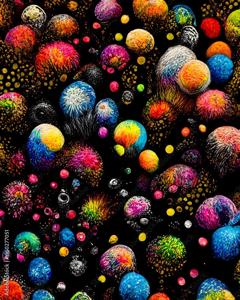 many fiery exploding ornate black and white extreme detail fine art ink ...