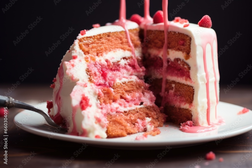cake with a big bite taken out Stock Photo | Adobe Stock