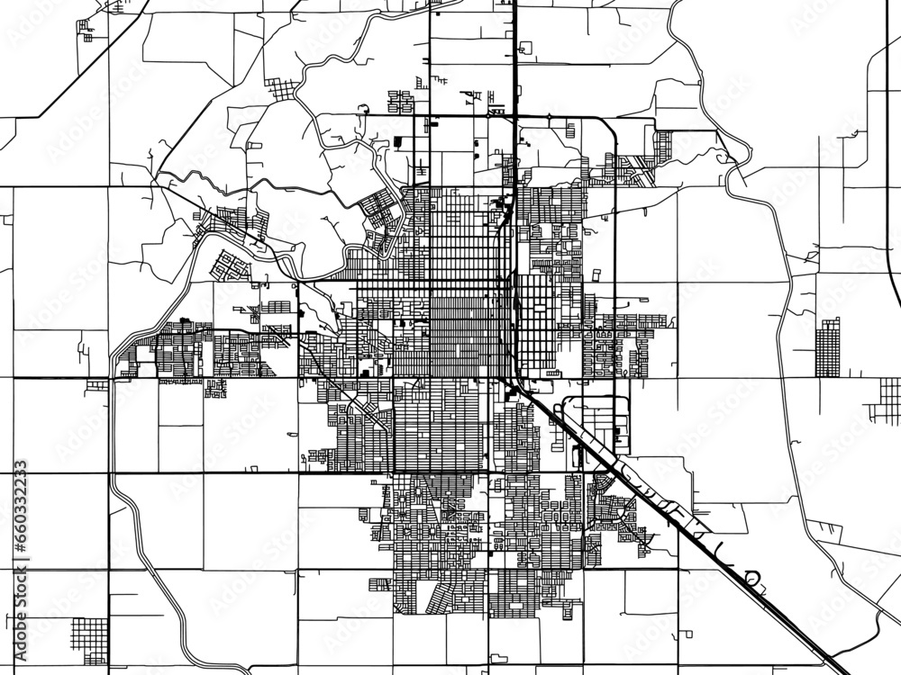Vecteur Stock Vector road map of the city of Ciudad Obregon in Mexico ...