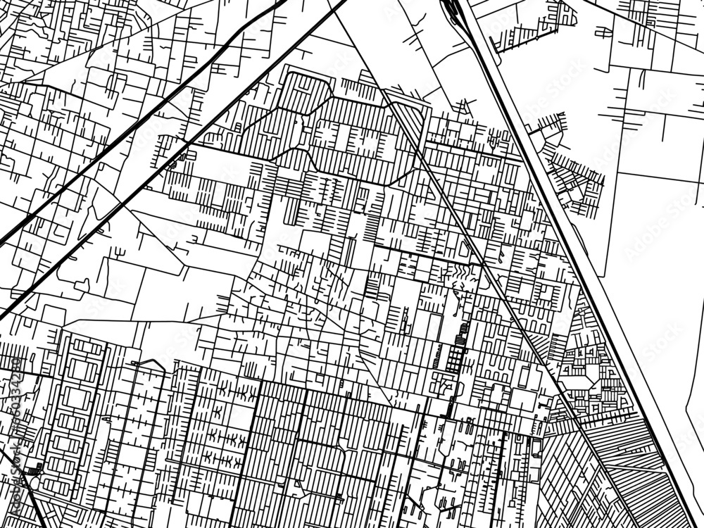 Vector road map of the city of San Pablo de las Salinas in Mexico with ...