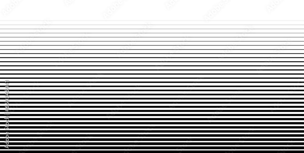 Lines gradient pattern vector texture horizontal halftone graphic, geometric linear black white ...