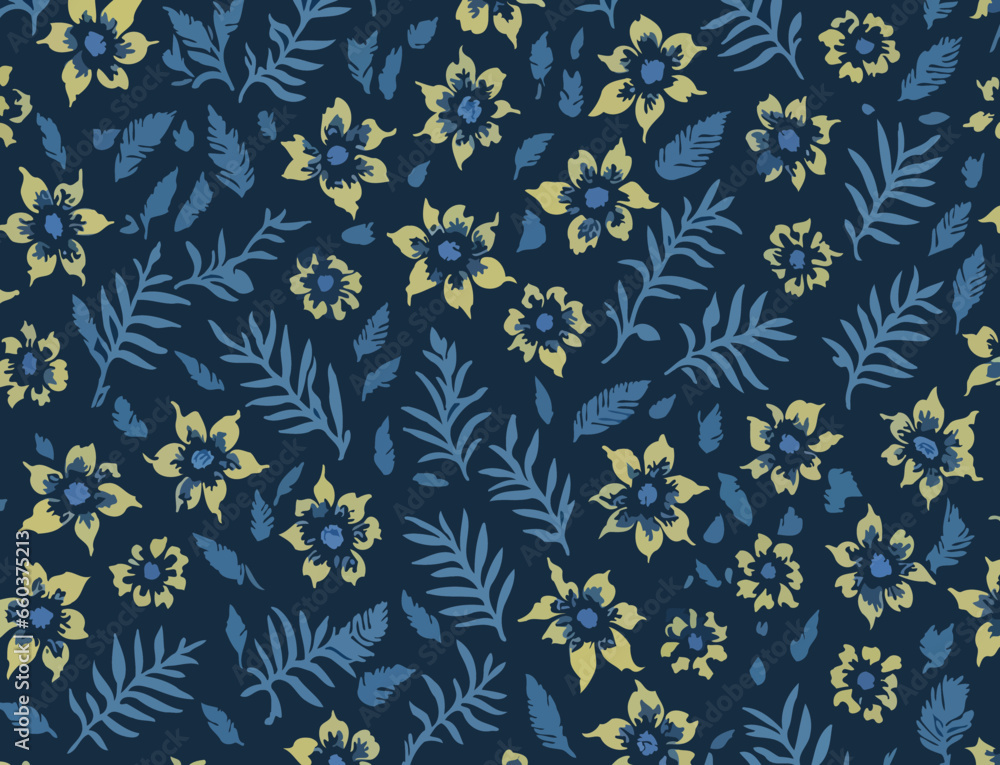 A mesmerizing display of abstract floral patterns created using vector graphics. The artwork ...