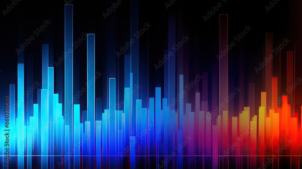 equalizer bar graph abstract background Stock Photo | Adobe Stock