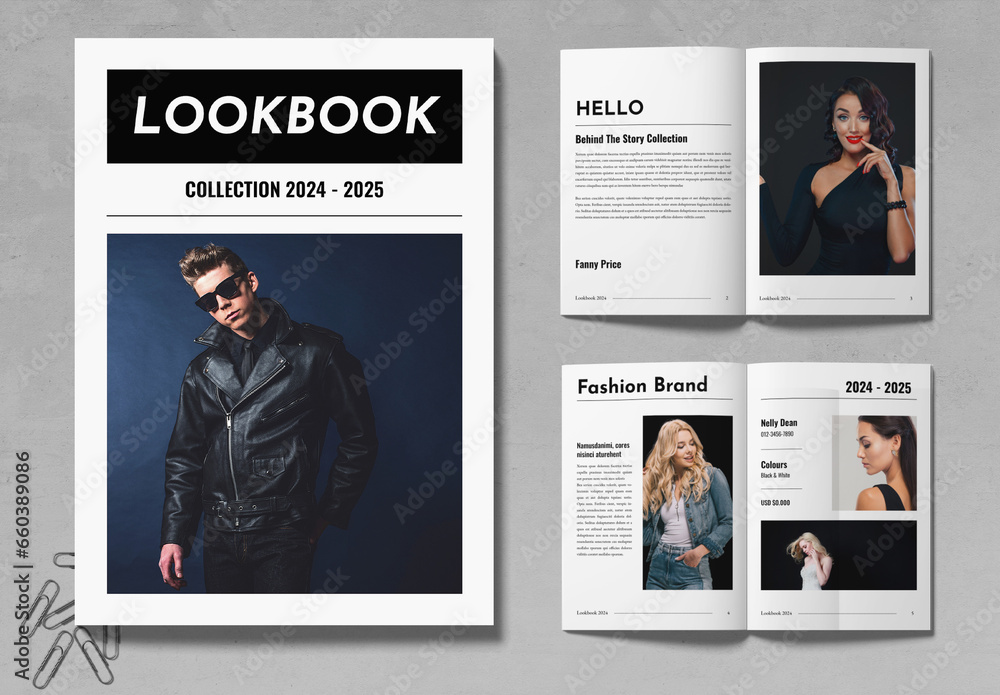 Lookbook Layout Stock Template | Adobe Stock