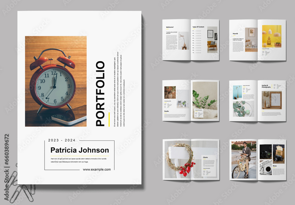 Product Portfolio Layout Stock Template | Adobe Stock