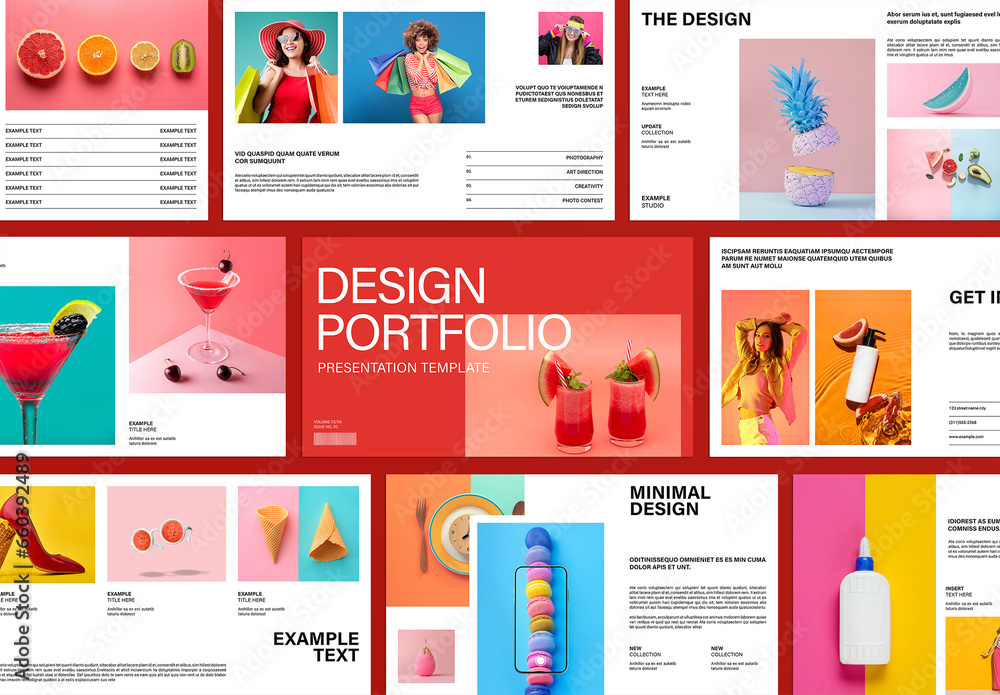Portfolio Presentation Design Layout Stock Template | Adobe Stock