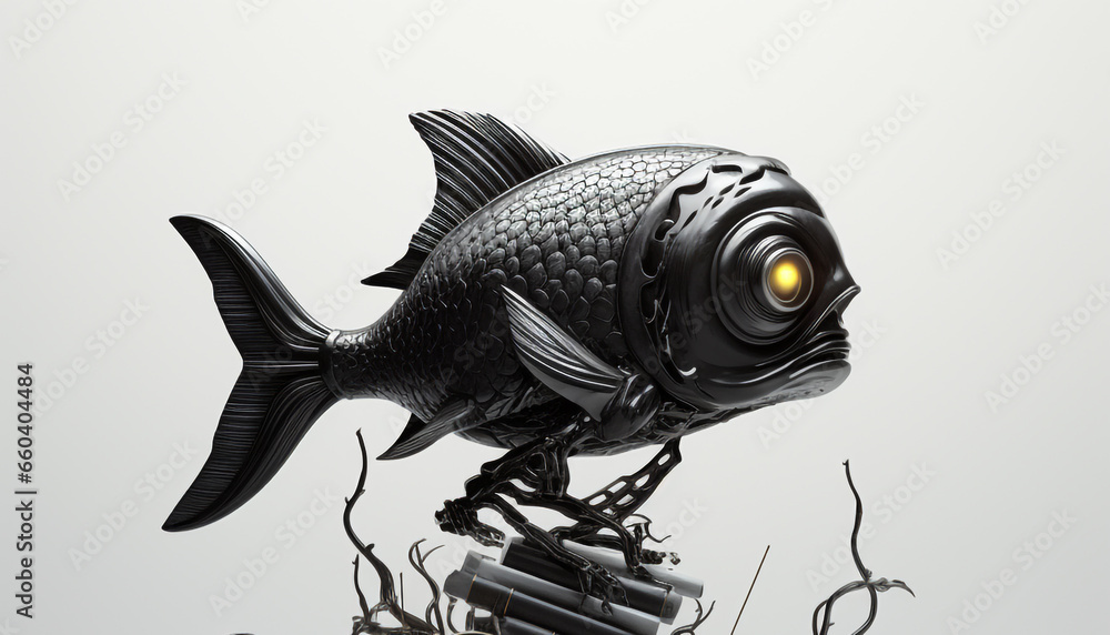 create an image representing the little black fish boo Stock ...