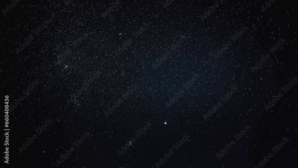 Amazing Night View Bold Stars Time Lapse. Natural Glowing Stars And ...