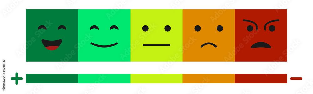 Emoticons temperature scale concept vector image Stock Vector | Adobe Stock