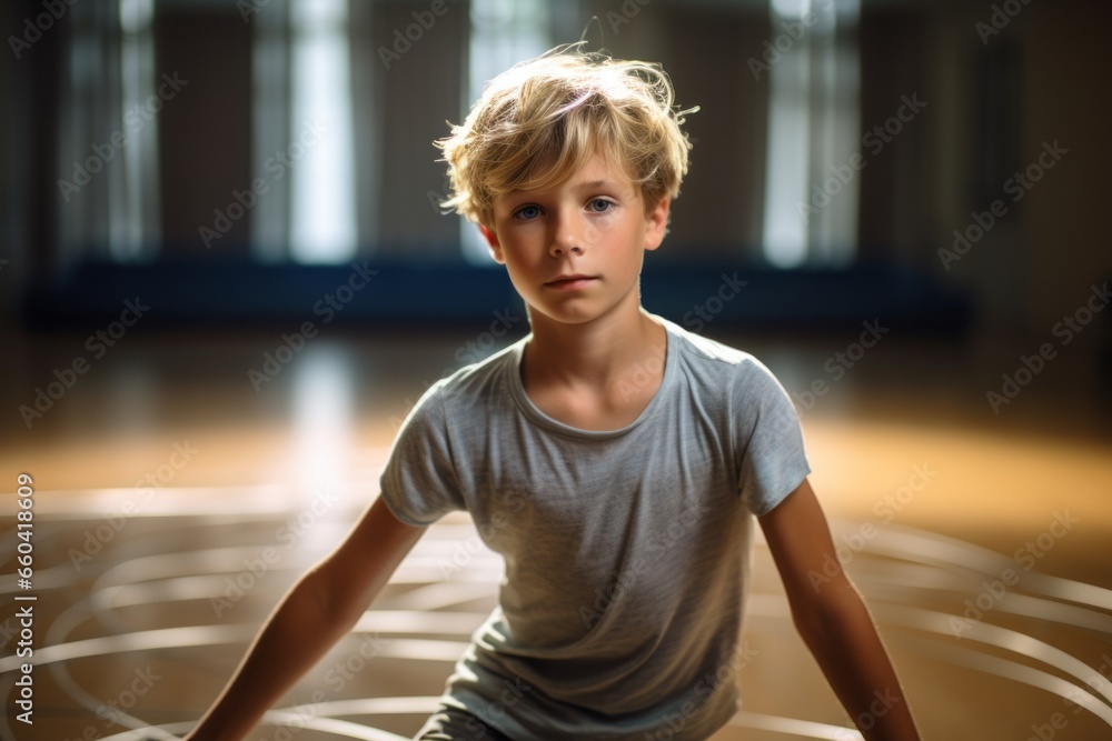 Medium shot portrait photography of an exhausted boy in his 30s doing ...